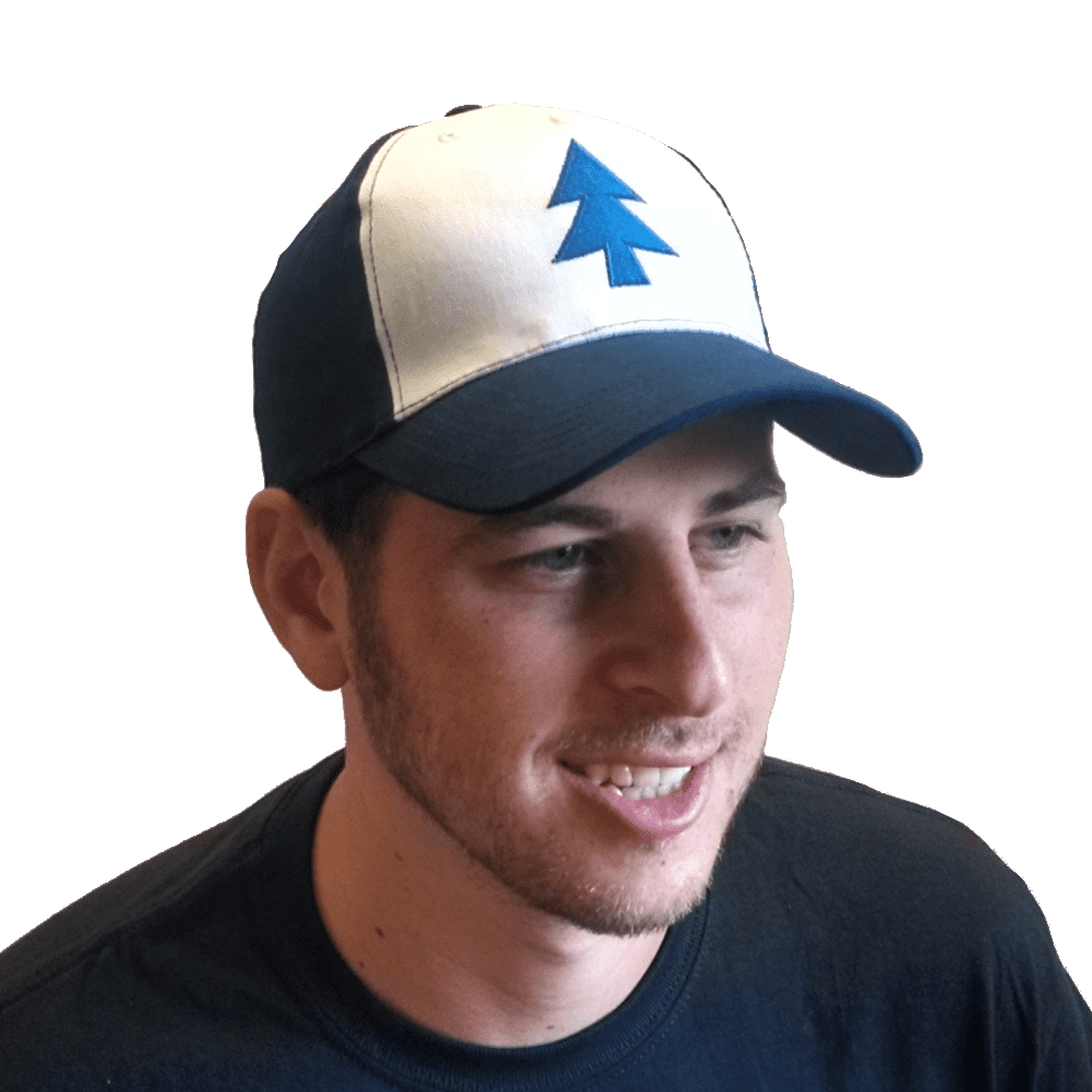 Dipper Pines Tree Hat Gravity Falls Baseball Cap Costume White Blue ...