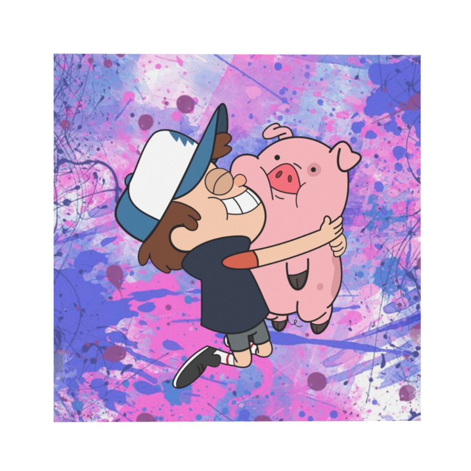 Dipper Waddles Gravity Falls Canvas Decorative Poster Square Unframe ...