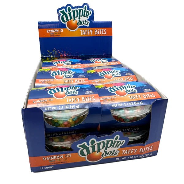 Dippin' Dots Rainbow Ice Taffy Bites, 12 ct, 2.1 oz - Walmart.com