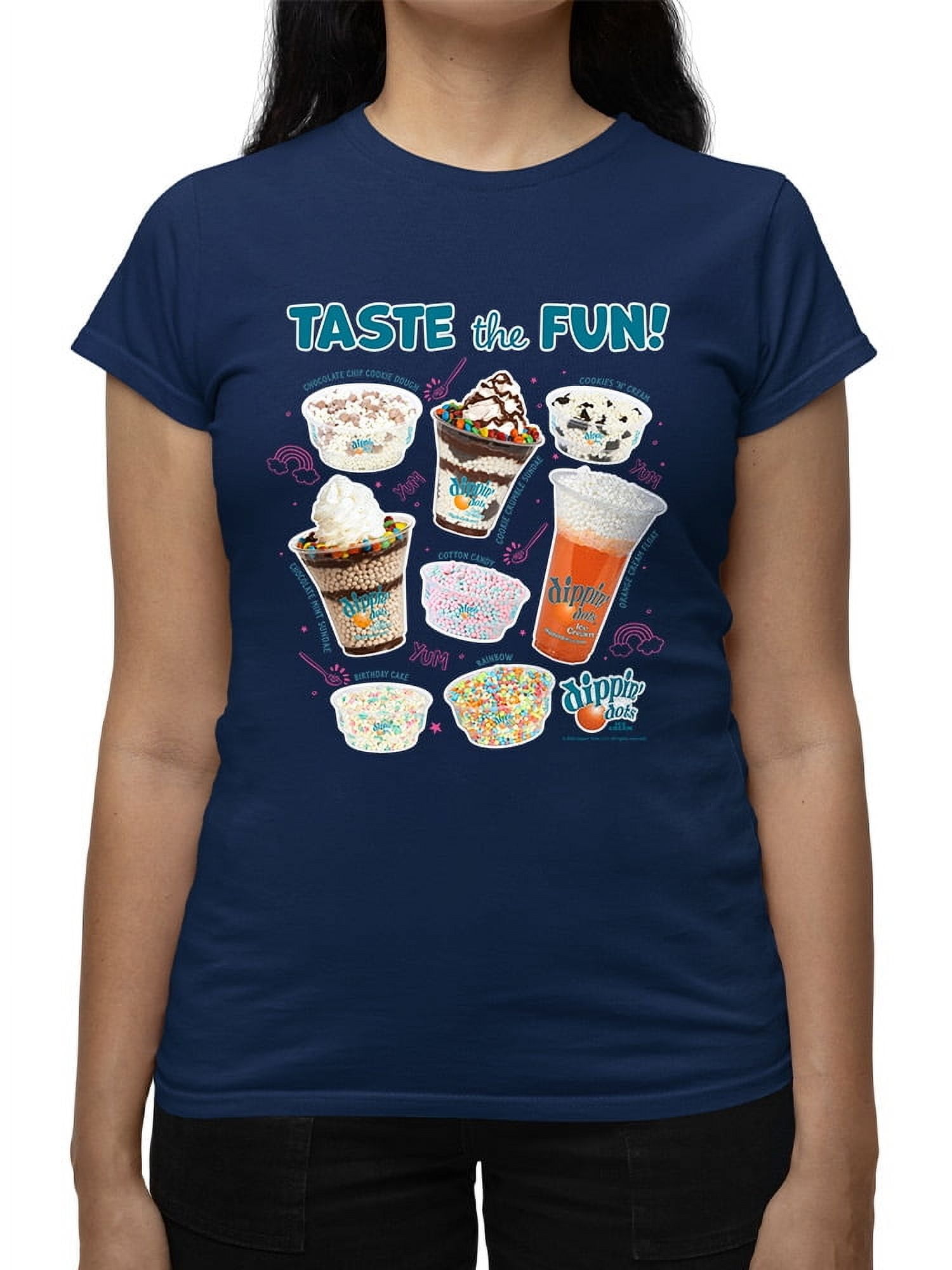 Dippin' Dots Variety Tee - Ice Cream Flavors Graphic Women's T-shirt ...