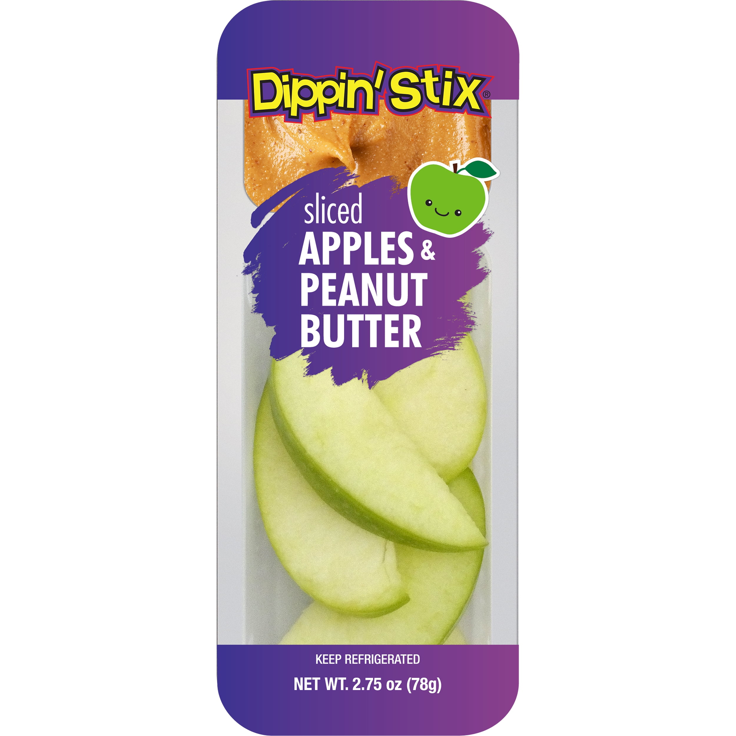 Dippin' Stix Sliced Green Apples and Peanut Butter 2.75 oz Healthy ...
