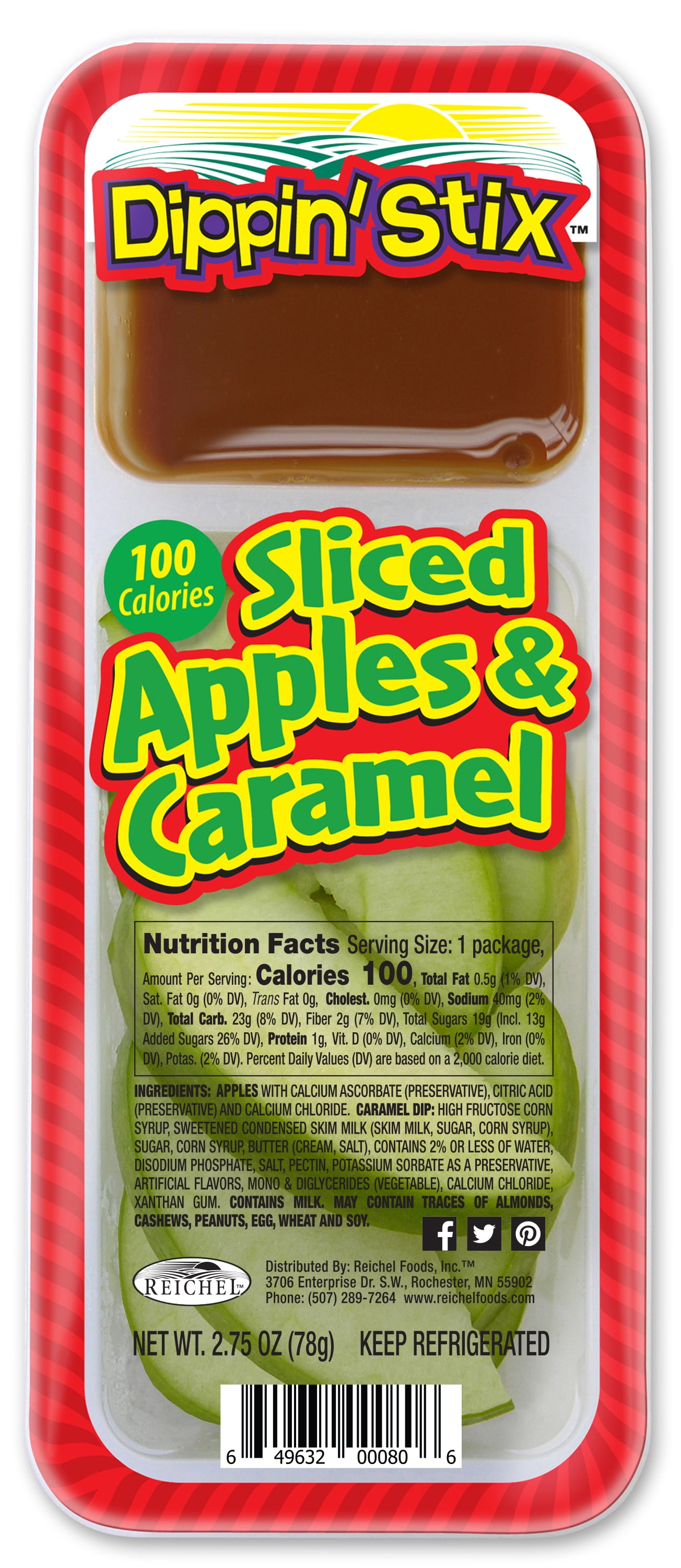 Dippin' Stix Tart Apples & Caramel Snack Packs, 2.75 oz - Walmart.com
