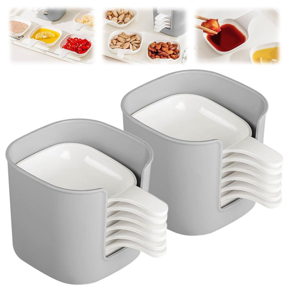 Dipping Sauce Plate and Holder, New Plastic Plastic Dipping Bowls Sets ...