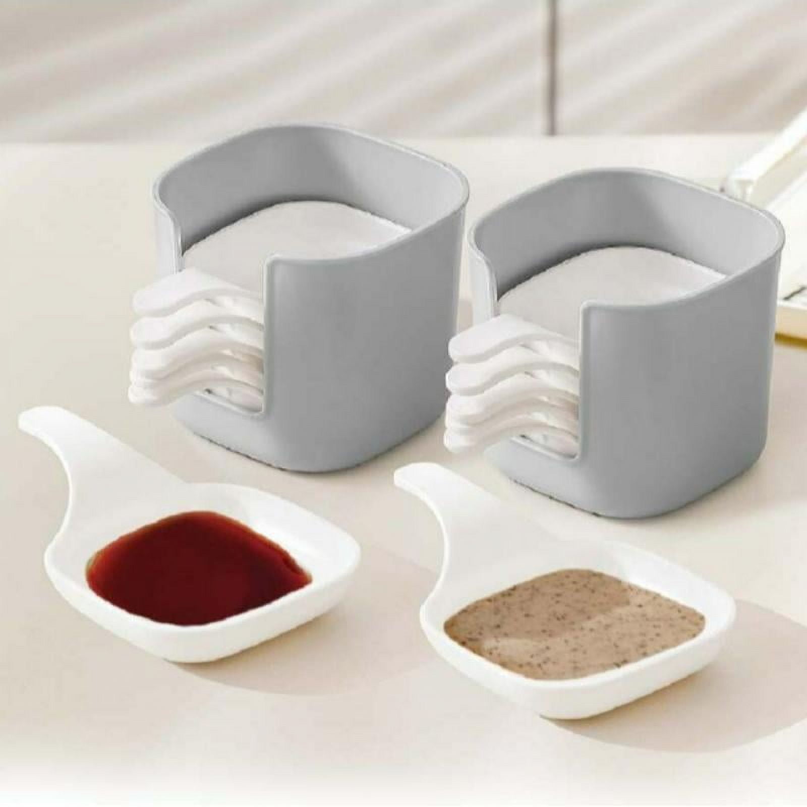 Dipping Sauce Plate & Holder Set (7 Counts/set), Dipping Sauce Plate ...