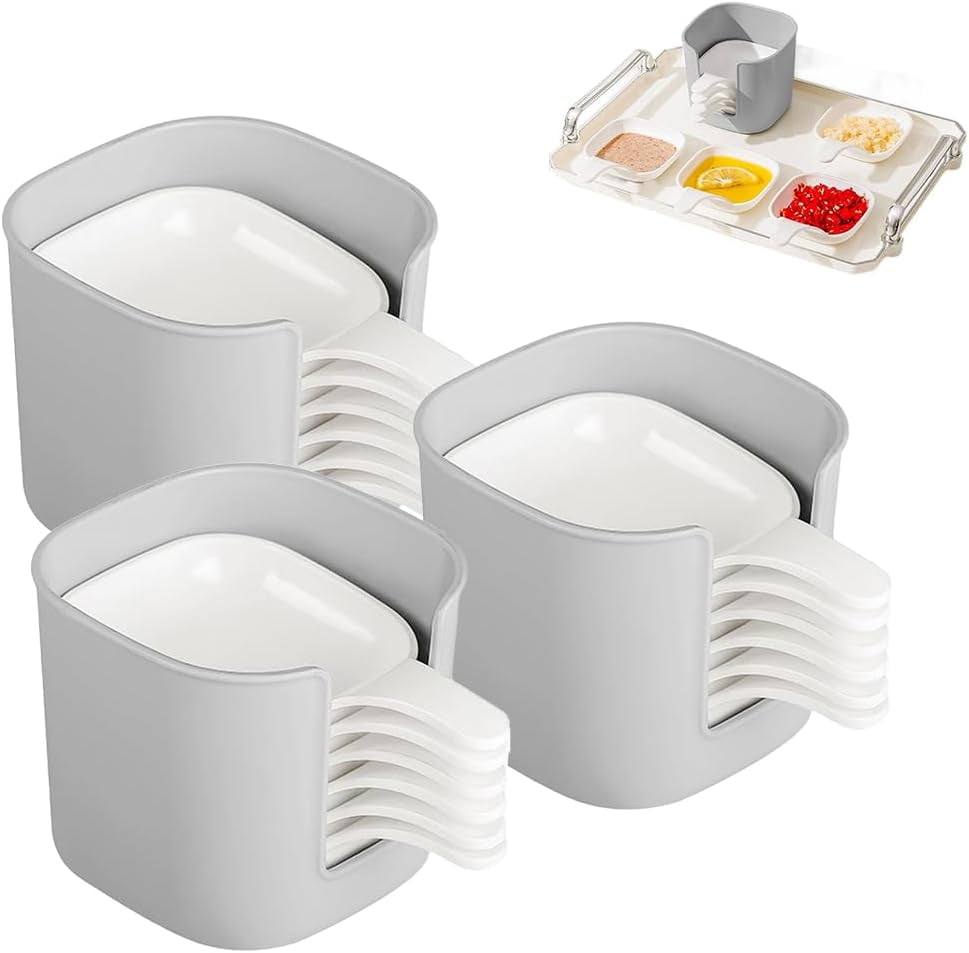 Dipping Sauce Plate And Holder Set, Dipping Sauce Plate Set, Vinegar ...