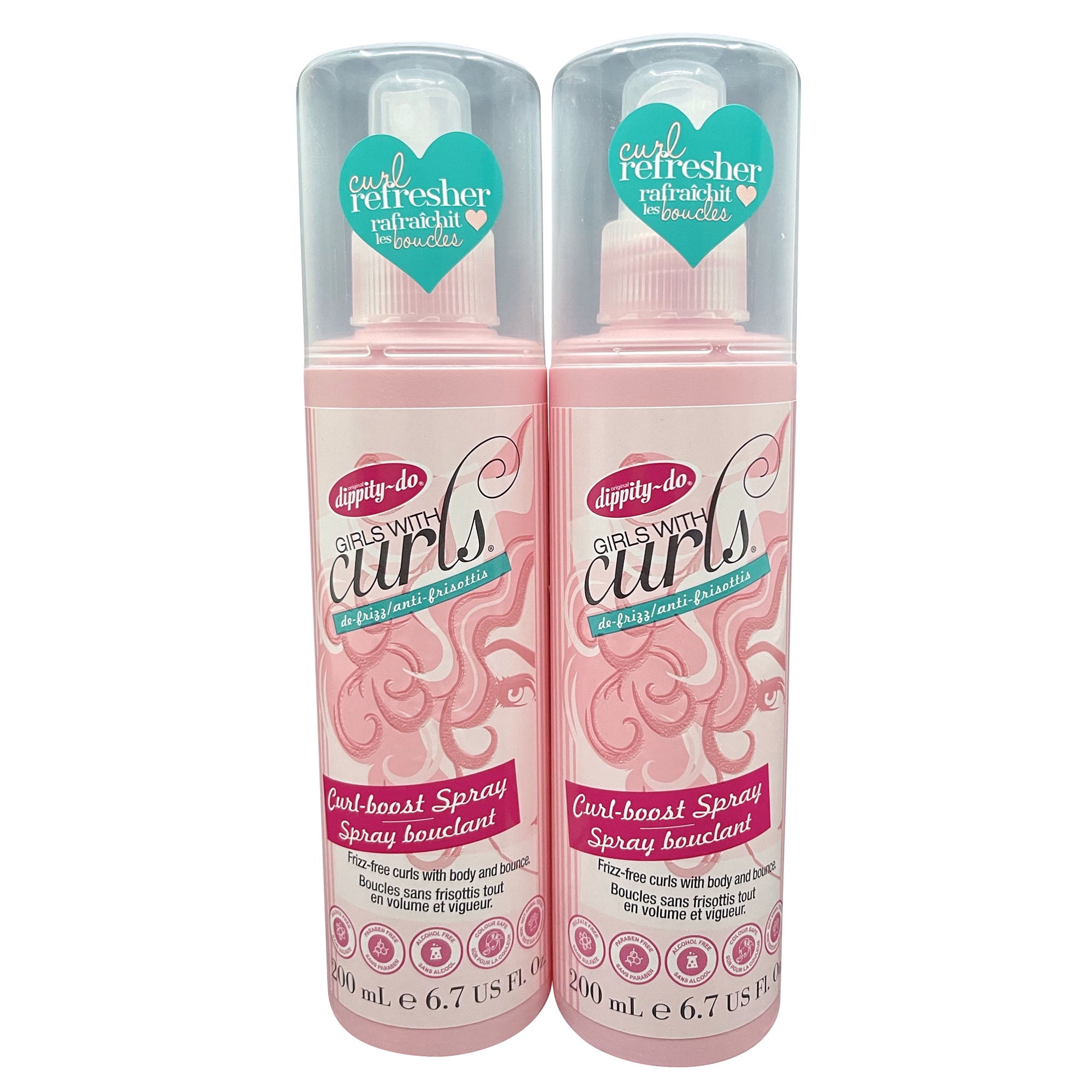 Dippity Do Girls with Curls Curl Boost Spray 6.7 oz Pack of 2 - Walmart.com