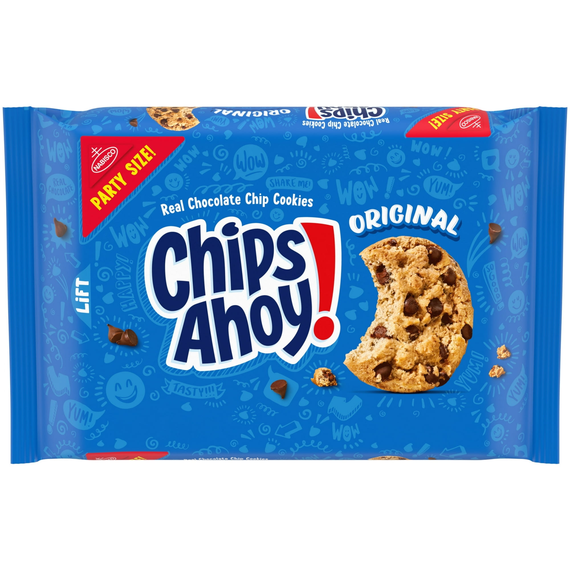 DippyCookies Original Chocolate Chip Cookies, Party Size, 25.3 oz (Pack ...