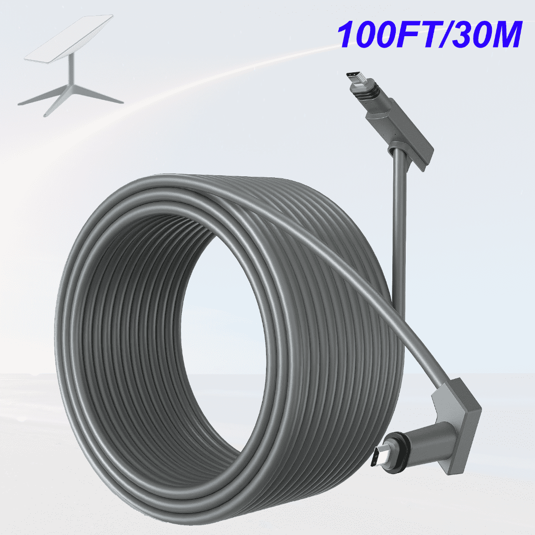 Diranditric 30M Grey Starlink Cable for Starlink Rectangular Satellite ...