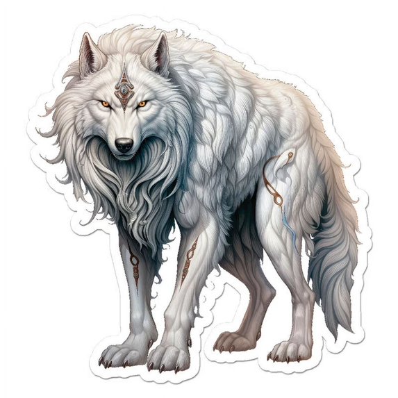 Dire Wolf Sticker Indoor Outdoor Phone Decal Water Bottle Stickers Car ...