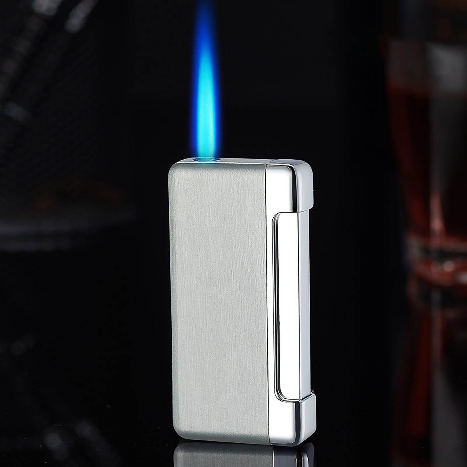 Direct Blue Flame Windproof Metal Lighter | Refillable Butane ...