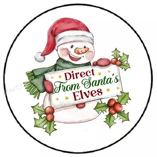Direct From Santa'S Elves Christmas Stickers Party Favors Phone Decal ...