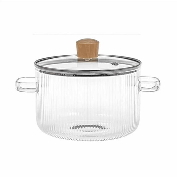 Direct Heat Flame Cooking Pot Heat Resistant Borosilicate Glass ...