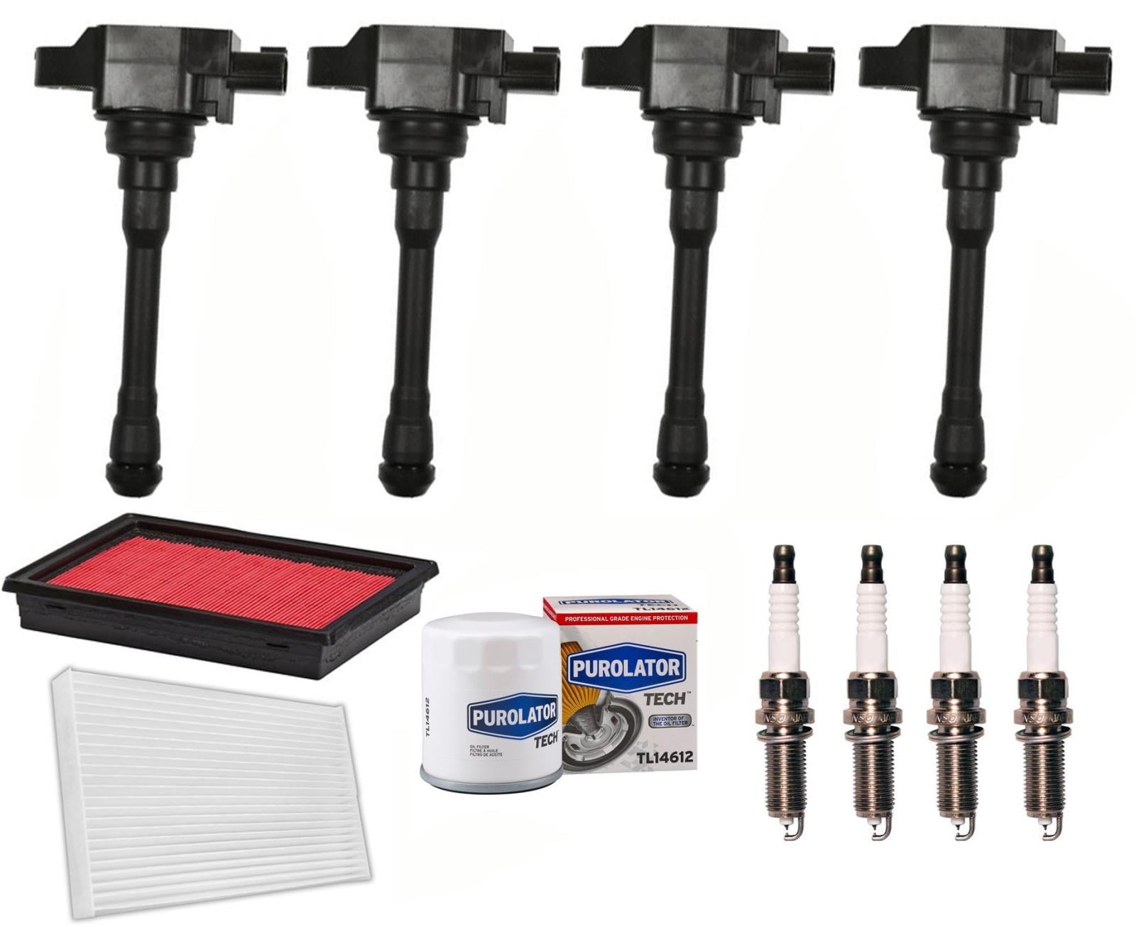 Direct Ignition Coil, Spark Plugs & Filters Fits 2013-2018 Nissan ...