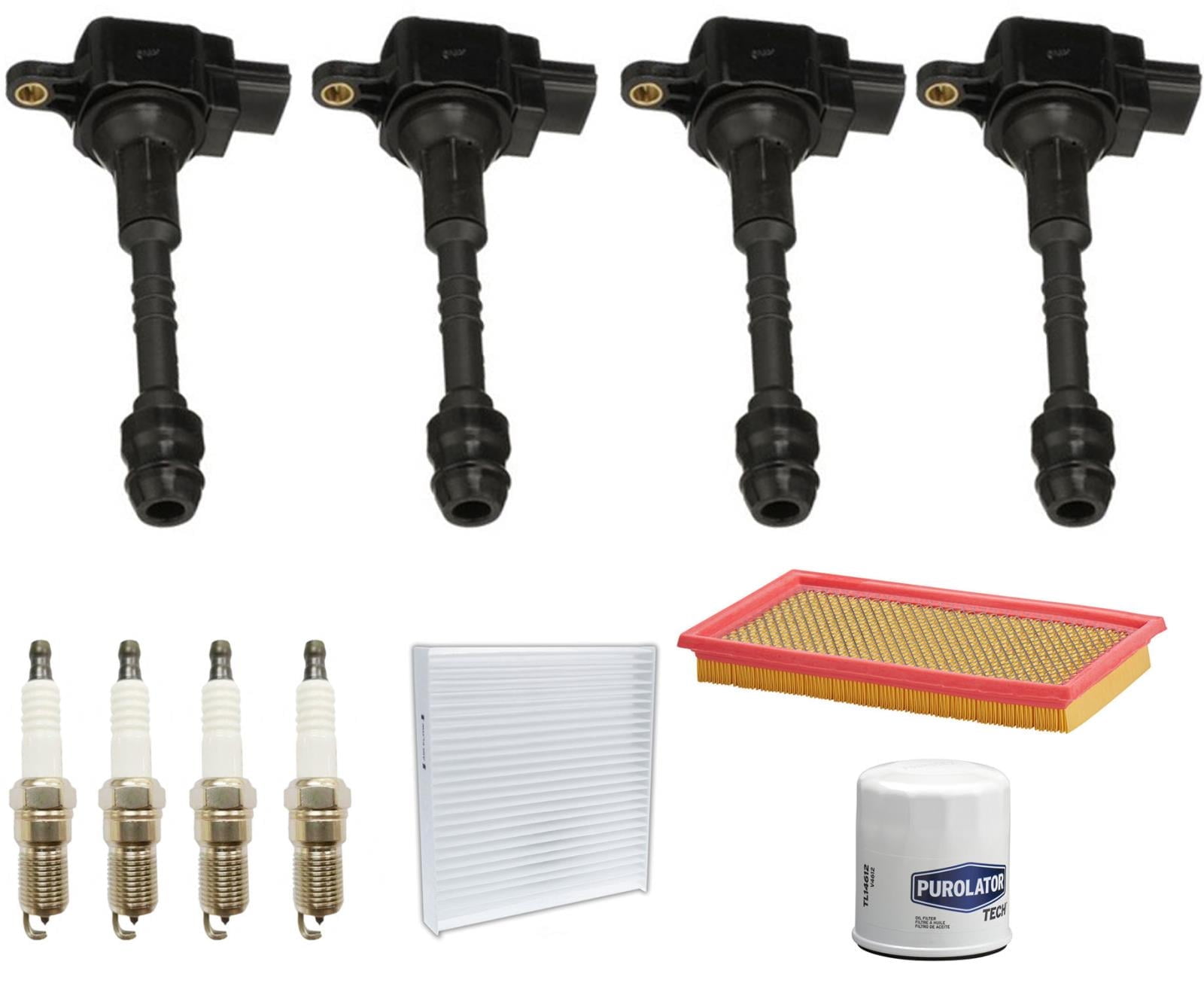 Direct Ignition Coil, Spark Plugs & Filters For Nissan Sentra 1.8L 2002 ...