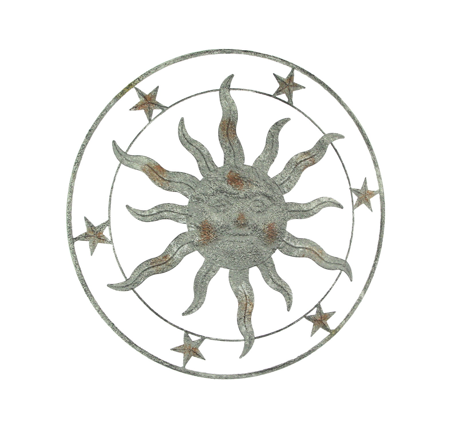 Direct International 21.5 inch Diameter Weathered Gray Finish Sun Face ...