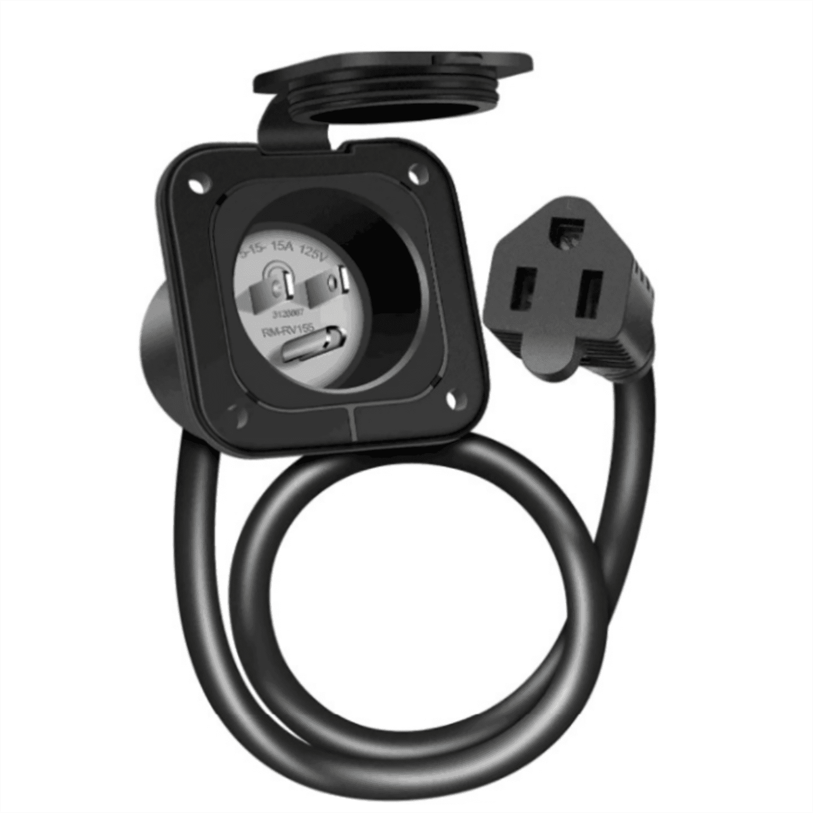 Direct Plug-In Weatherproof Flanged Inlet AC Port Plug with 18 ...