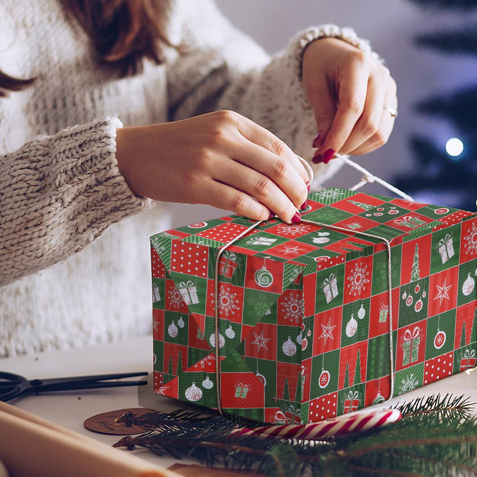 Direct Sale Lizhowu Christmas Gift Wrapping Paper Christmas Gift ...