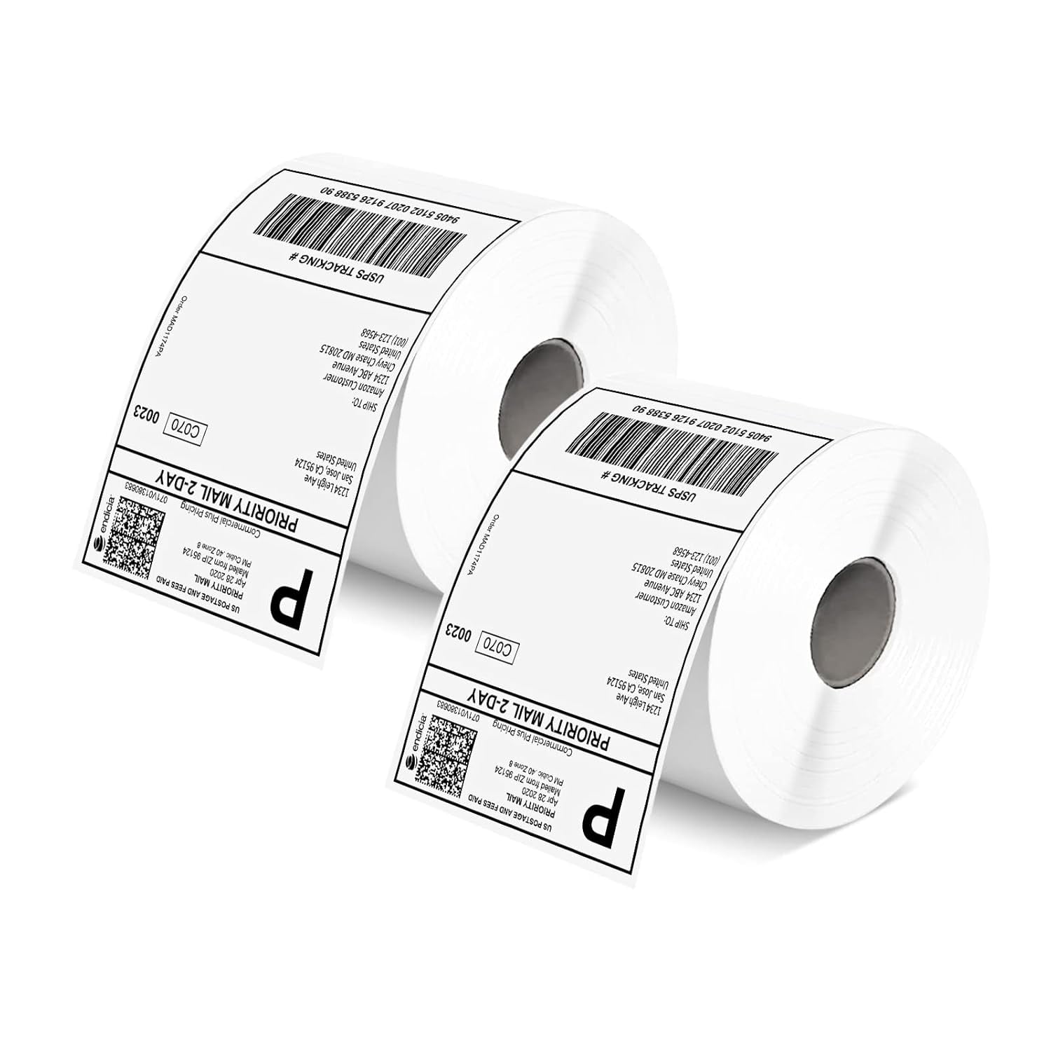 Direct Thermal Printer Label, Shipping Labels Compatible with Rollo ...