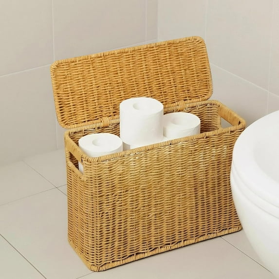 Direct Toilet Paper Storage Basket with Lid - Walmart.com