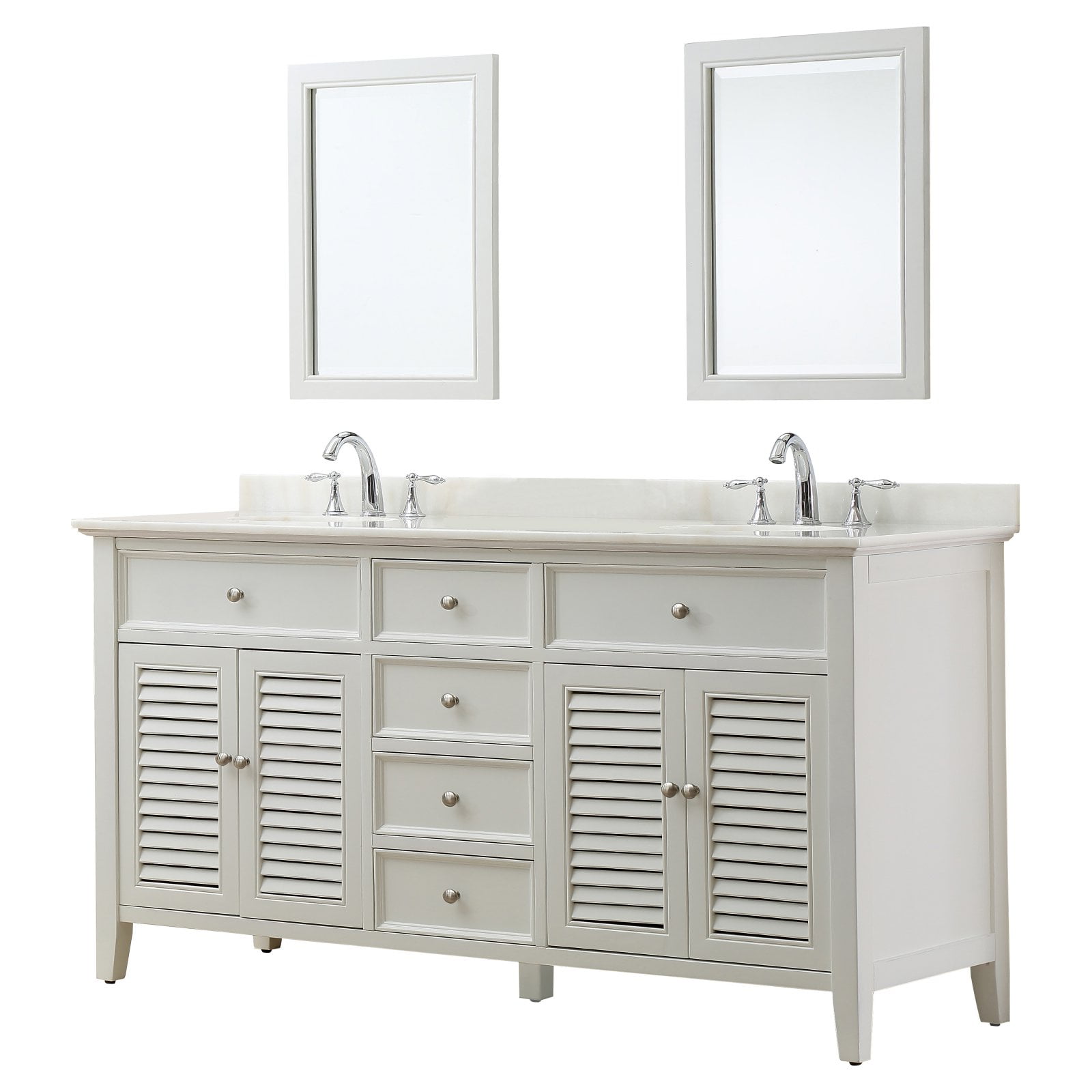 Direct Vanity Sink Shutter 6070D12 70 in. Double Bathroom Vanity ...