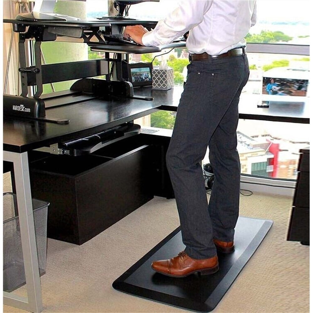 Direct Wicker Black Anti-Fatigue Comfort Kitchen Office Mat 20x41.7inch ...