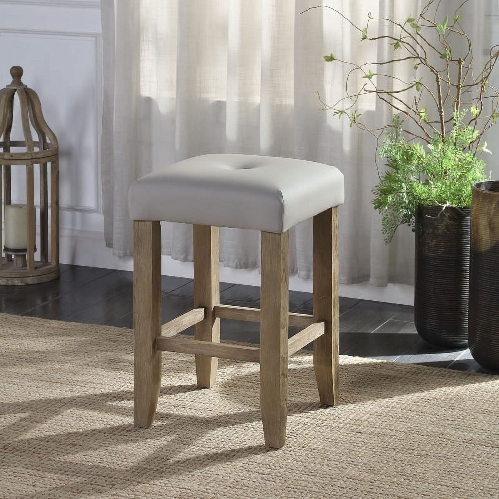 Direct Wicker Charnell Counter Height Stool Dining Backless Chair in ...