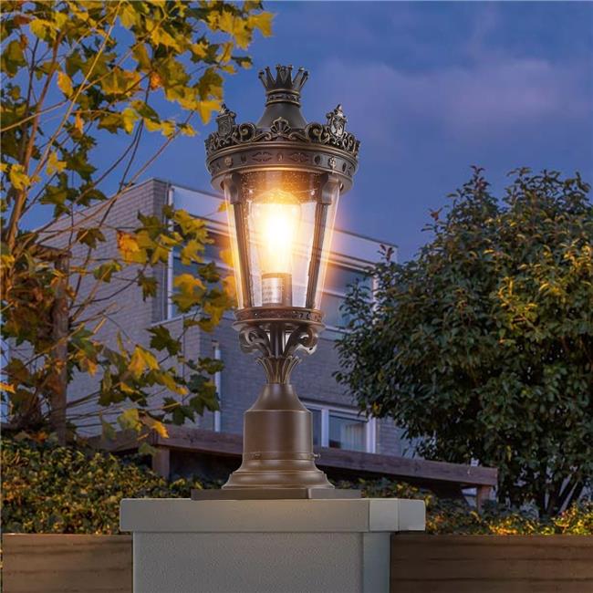 Direct Wicker DJ-W1340P209952 Garden 22' Crown Outdoor Post Lantern ...