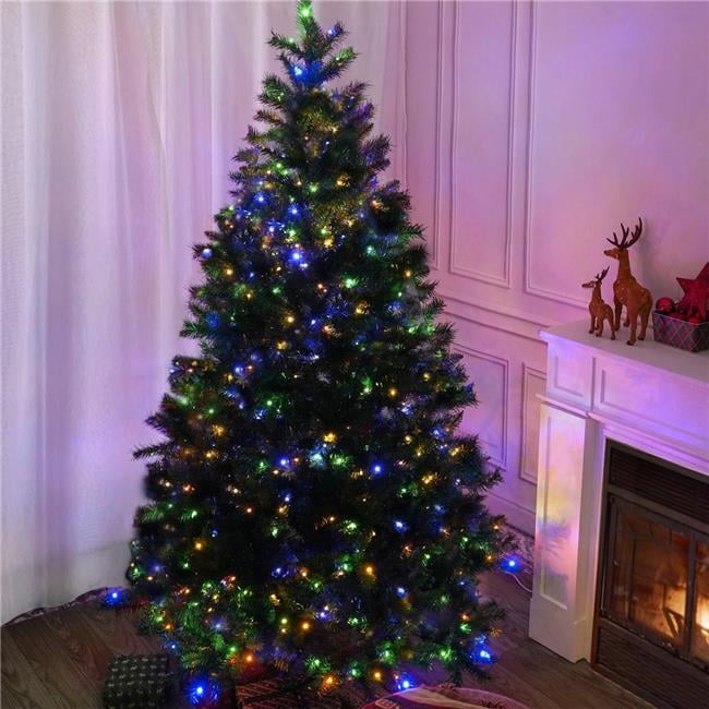Direct Wicker PAT-004L-7FT-YJ 7FT Christmas Tree with 450 Multicolor ...