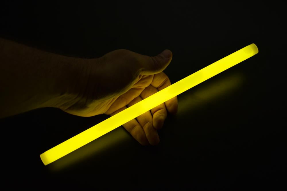 DirectGlow 10 Ct Yellow Jumbo 12 Inch Glow Sticks Bright Industrial ...