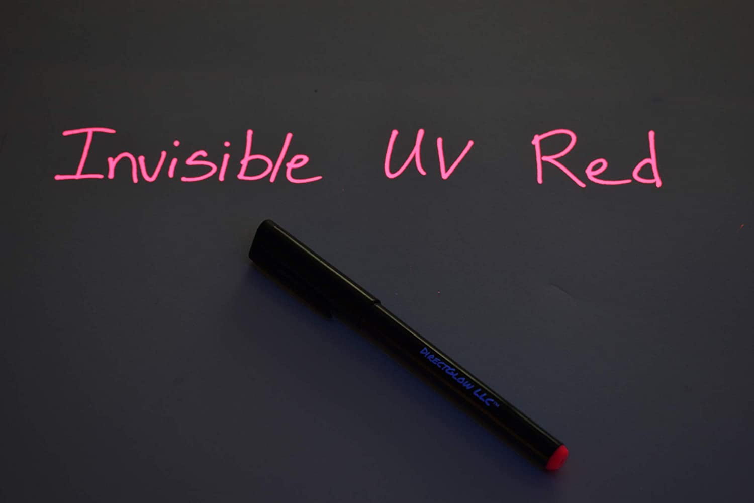 DirectGlow Invisible UV Blacklight Reactive Pen Ink Marker (Red, 12 ...