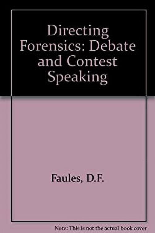 Forensics Debate