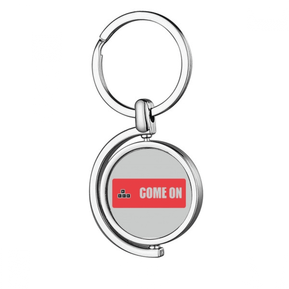 Direction Letter Invitation Guide Rotating Keychain Metal Keyring ...
