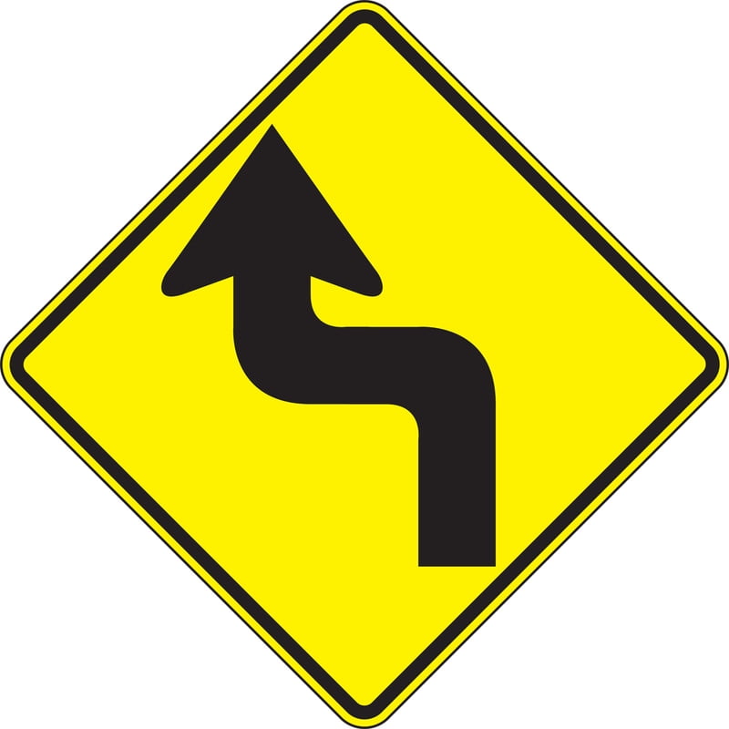 Direction Sign Left Reverse Turn Metal Signs 12 Inch Rust Free Aluminum ...