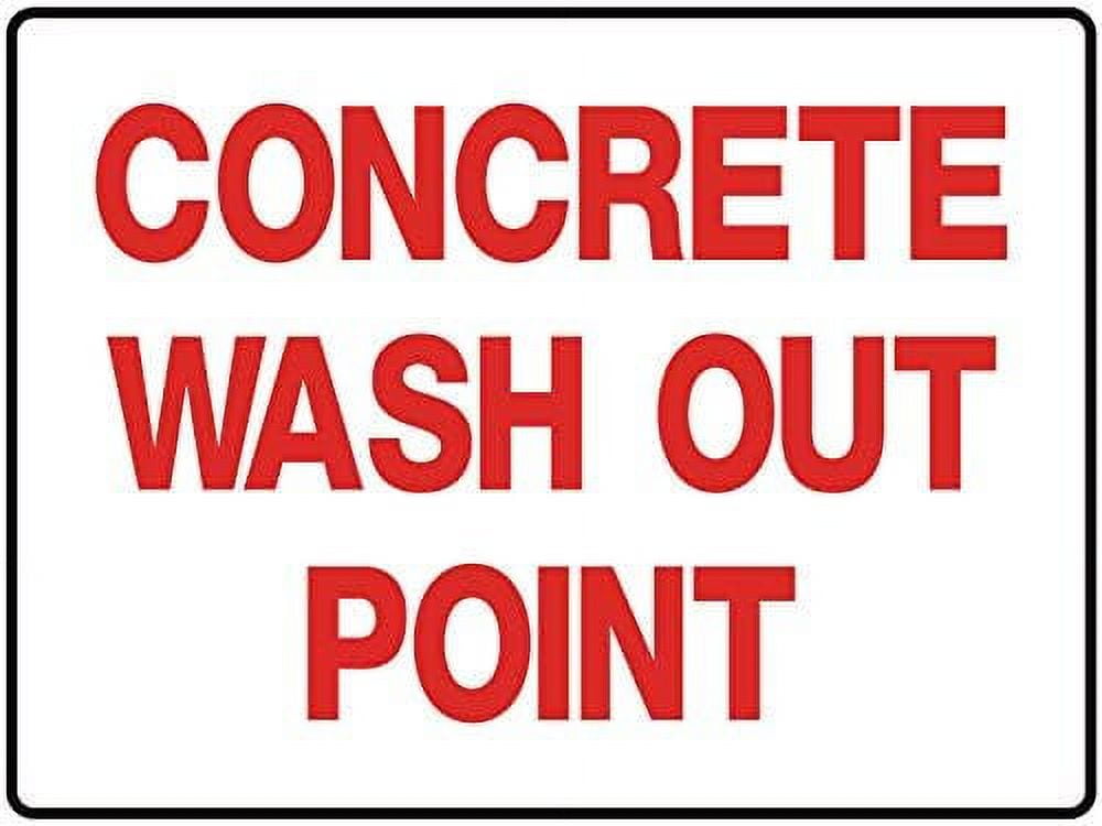Directional/Warehouse Sign Concrete Wash Out Metal Sign Retro Vintage ...