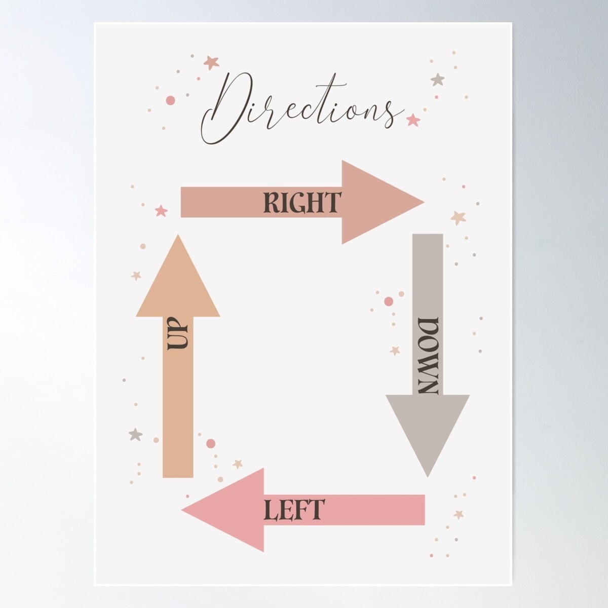 Directions Beautiful Print For Little Kids - Educational Print - Right ...
