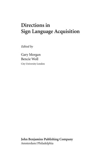 Pre-Owned Directions in Sign Language Acquisition - Walmart.com