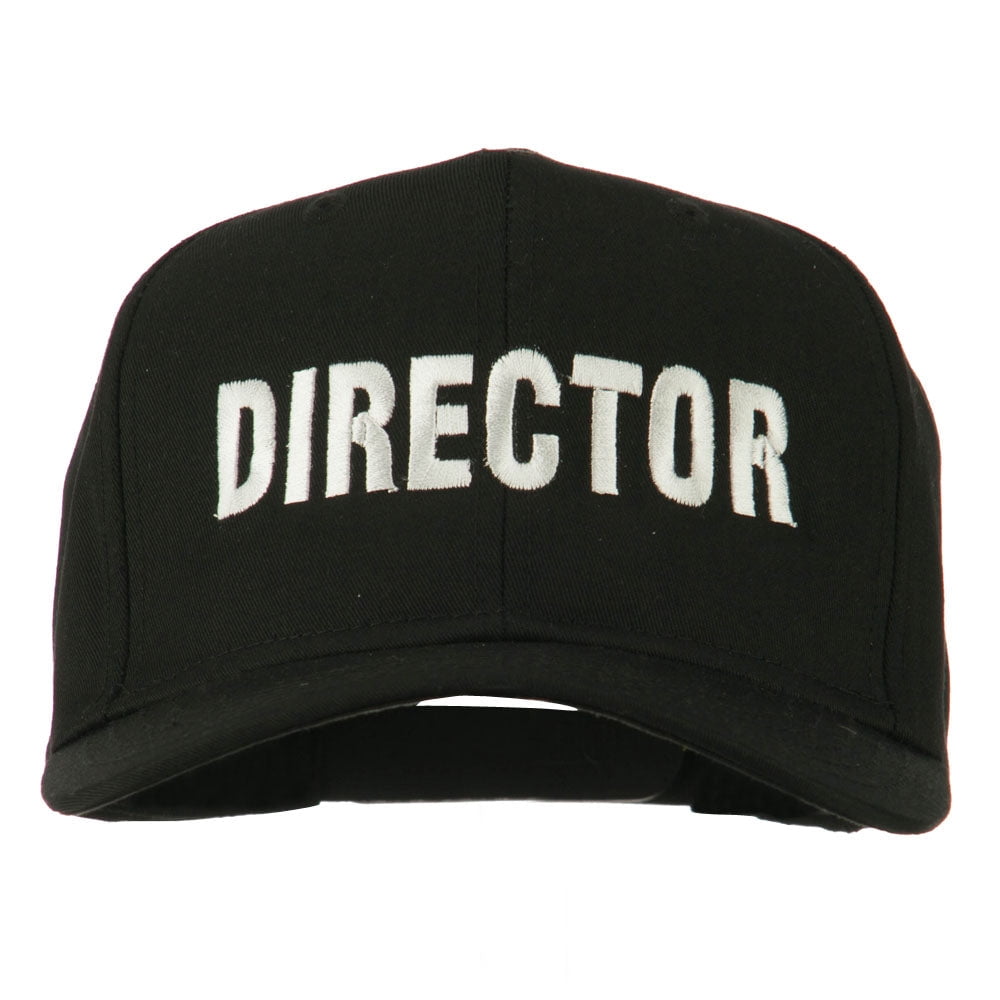 Director Embroidered Cotton Twill Cap - Black OSFM - Walmart.com