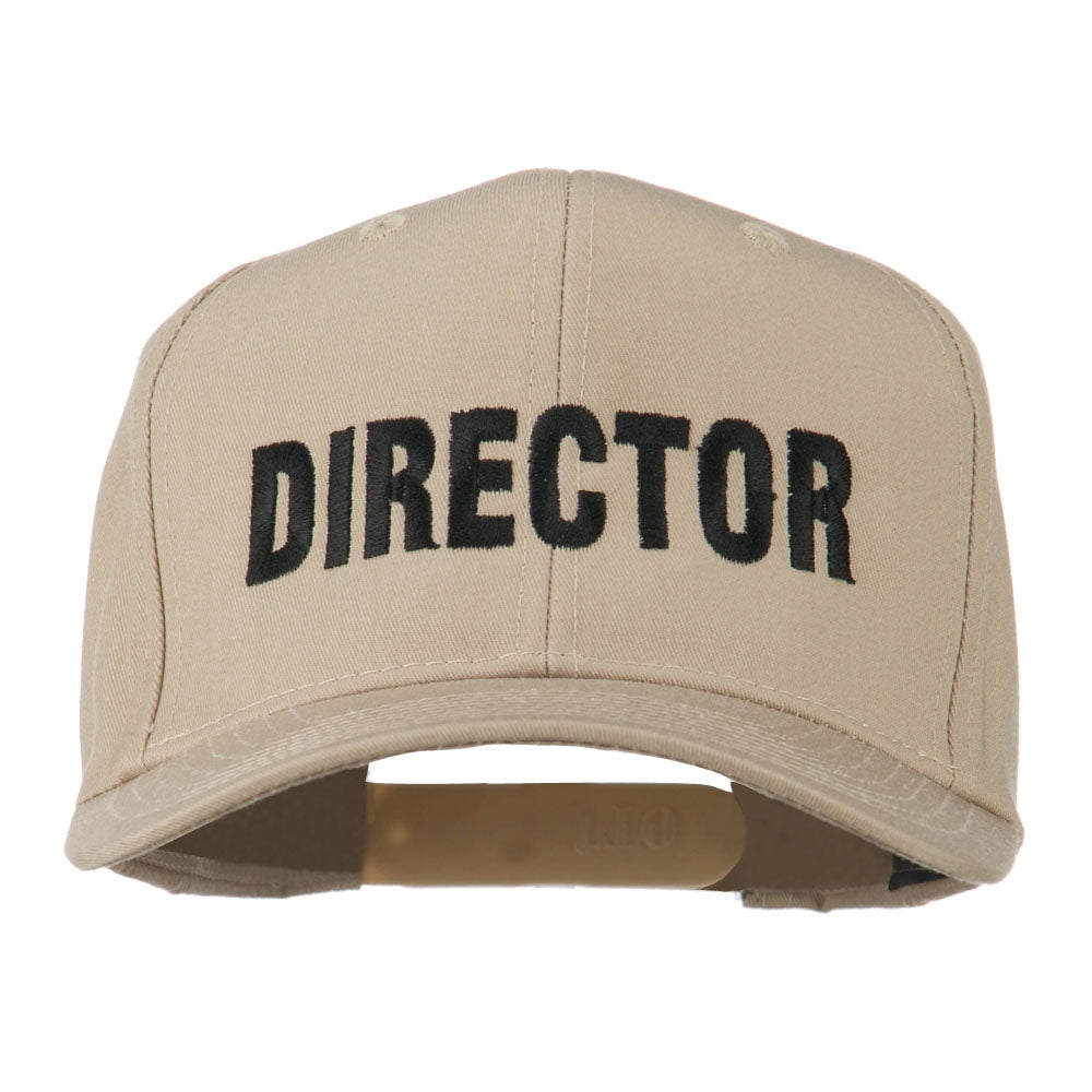 Director Embroidered Cotton Twill Cap - Khaki OSFM - Walmart.com