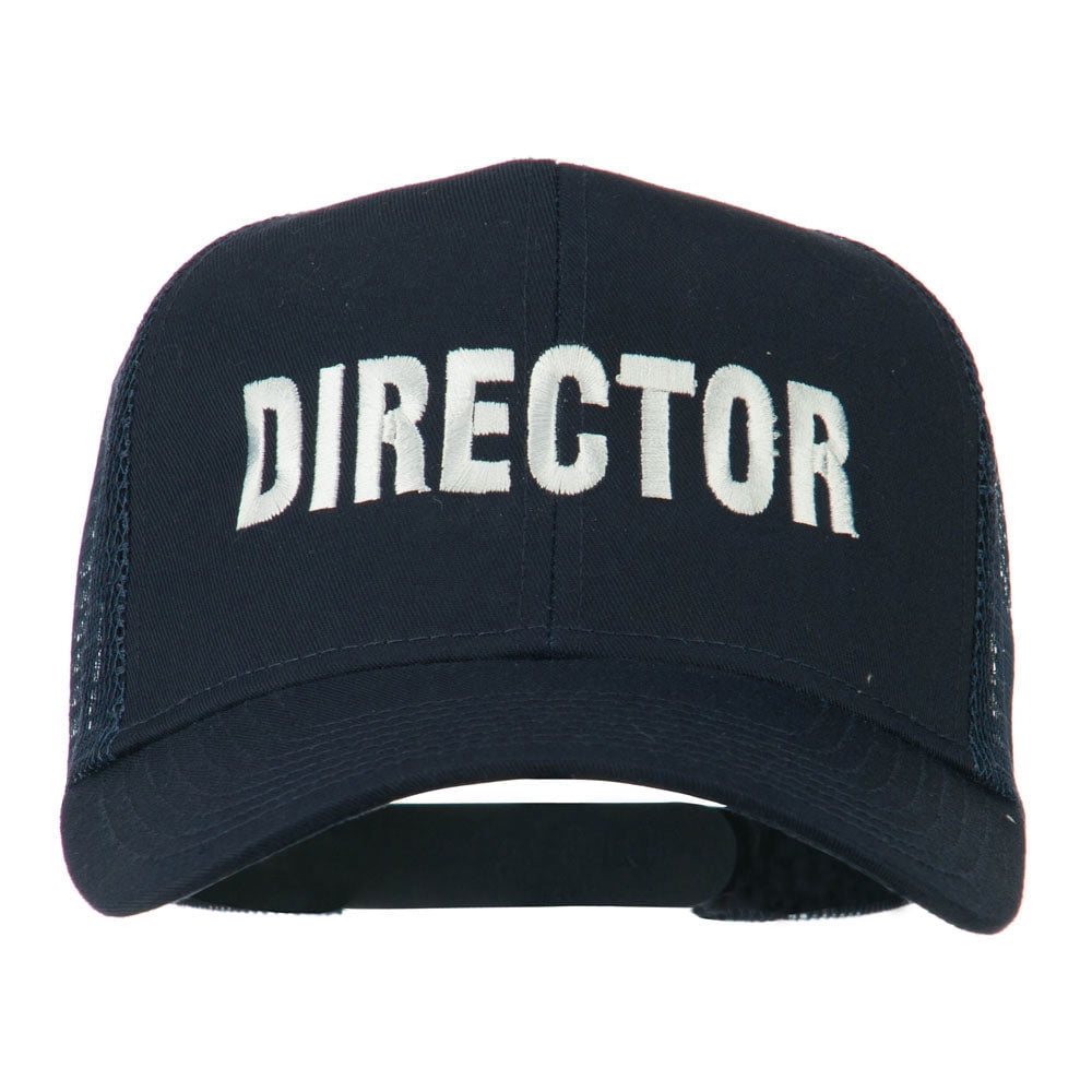Director Embroidered Mesh Back Cap - Navy OSFM - Walmart.com