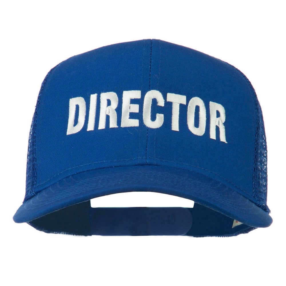 Director Embroidered Mesh Back Cap - Royal OSFM - Walmart.com