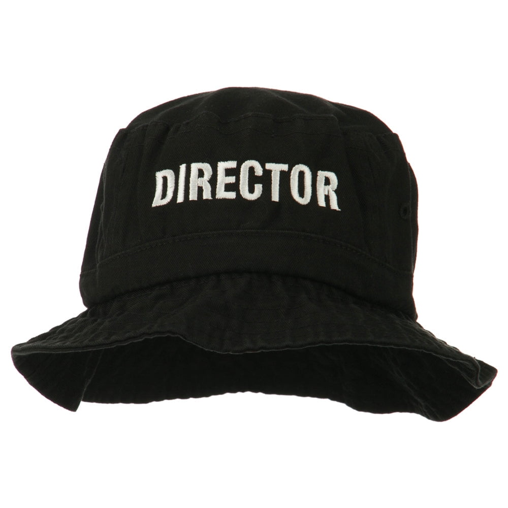 Director Embroidered Pigment Dyed Bucket Hat - Black OSFM - Walmart.com