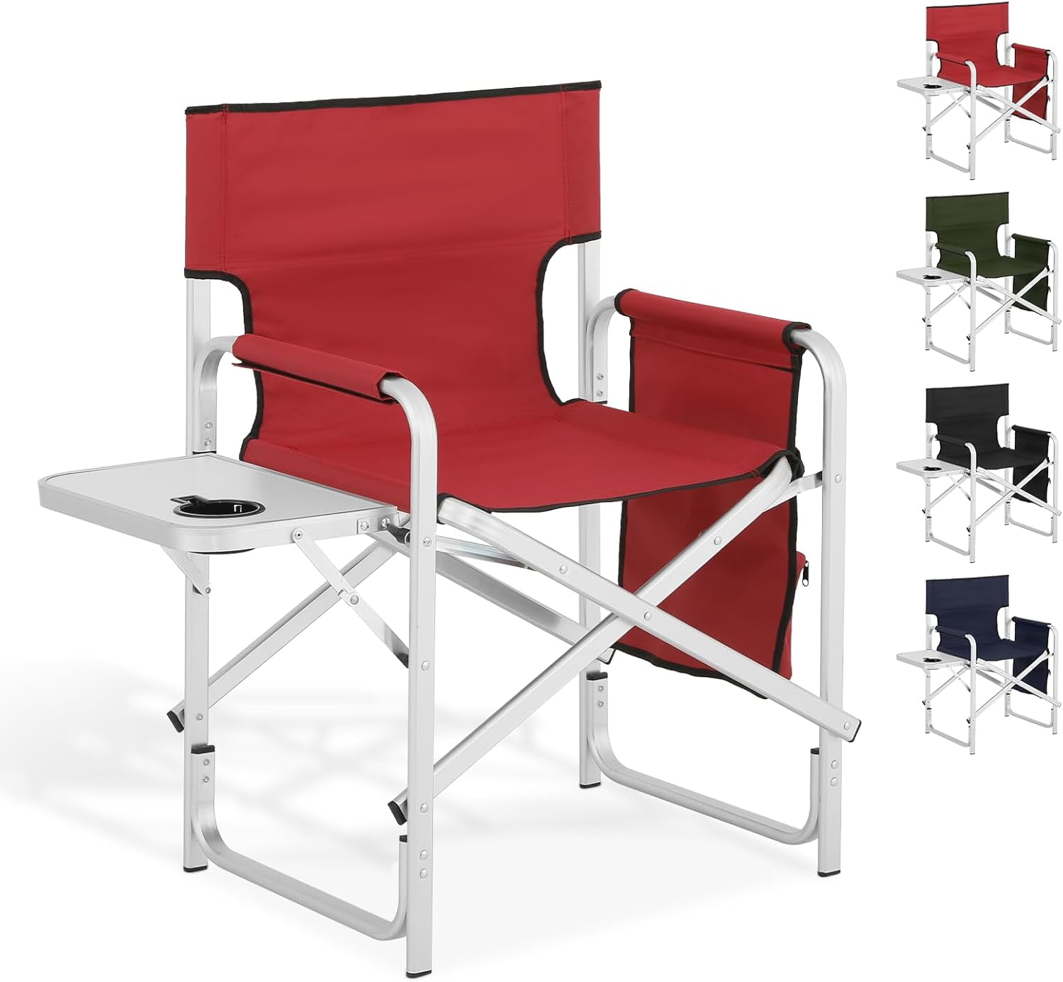 Directors Chair, 21“Tall Foldable Camping Chairs, Folding Aluminum ...