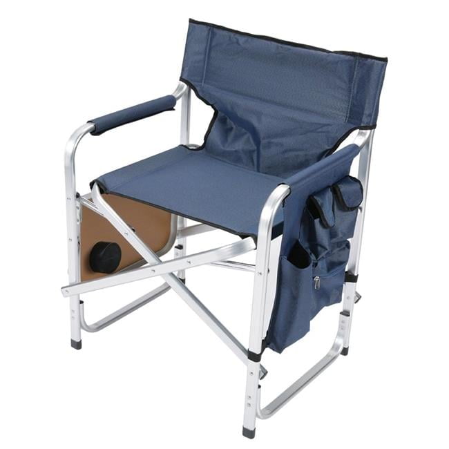Directors Chair with Pocket Pouch & Folding Tray - Blue - Walmart.com
