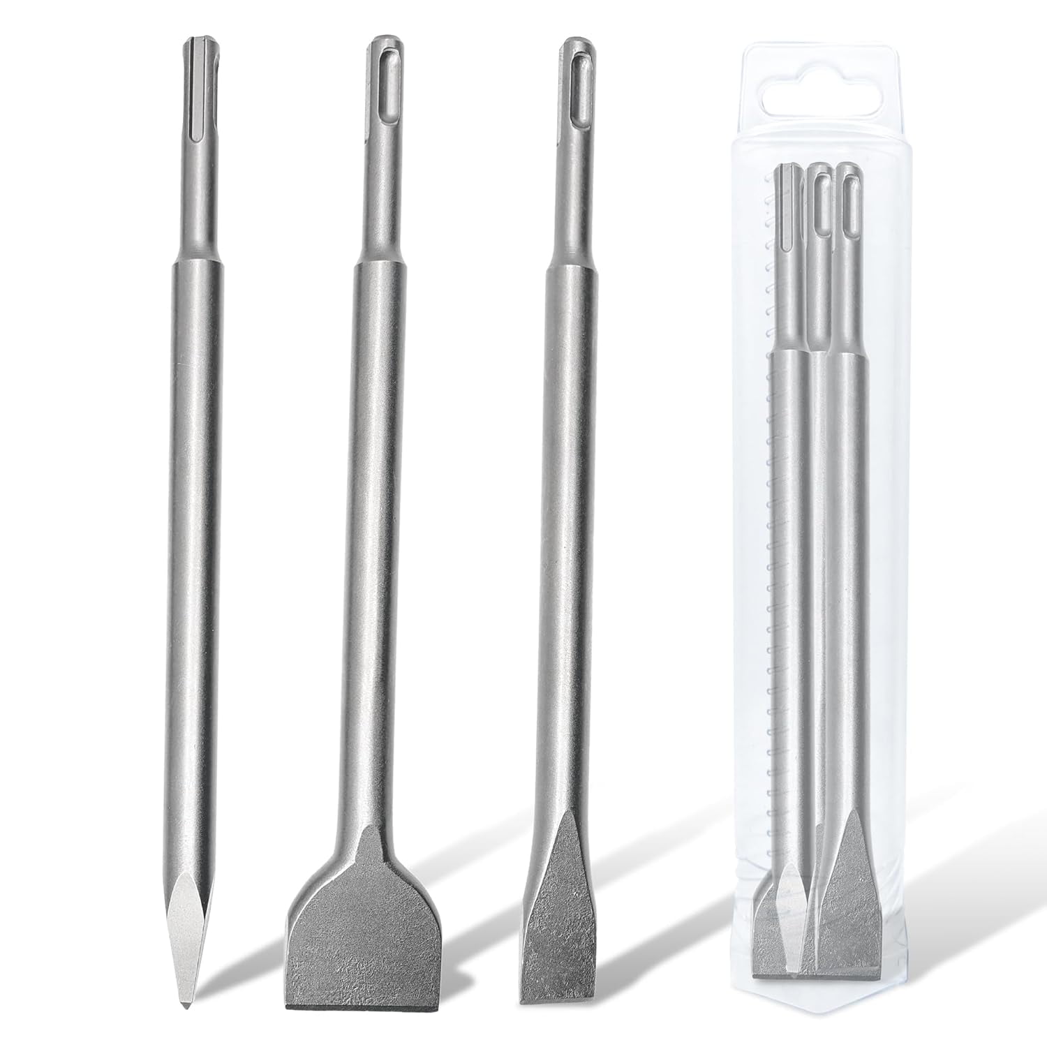 Direko 3PCS SDS Plus Set for Rotary Hammer Bits with Pointed Chisel ...