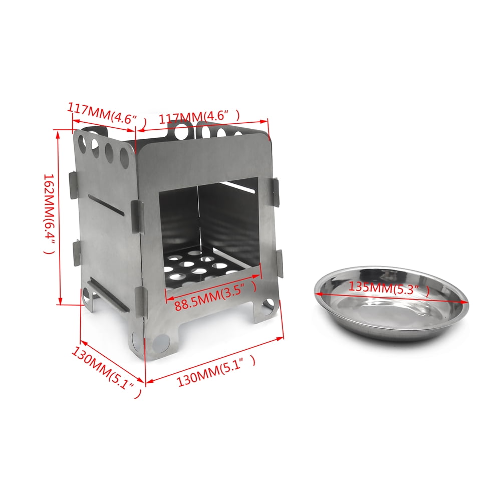 Diret Folding Wood Stove Pocket Alcohol Stove Outdoor Cooking Camping ...