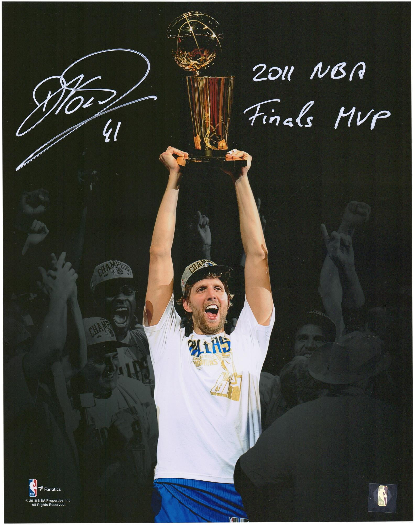 Dirk Nowitzki Dallas Mavericks Autographed 11" x 14" 2011 NBA Finals ...