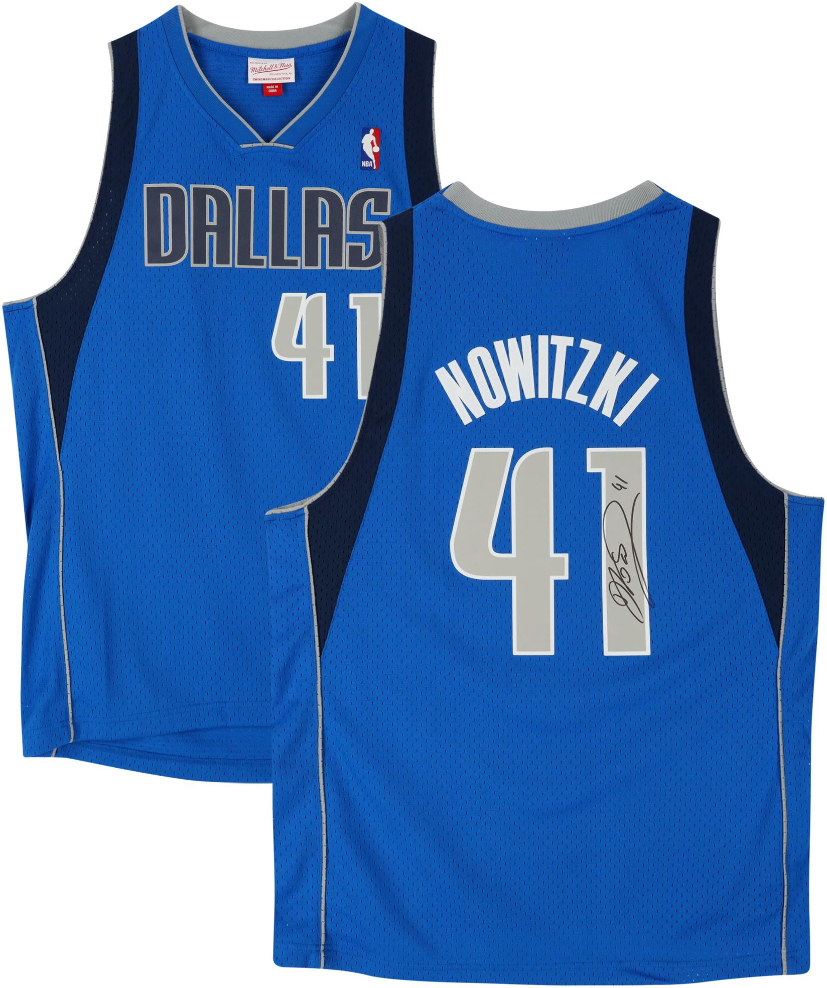 Dirk Nowitzki Dallas Mavericks Autographed Royal Blue Mitchell & Ness 2010-2011 Swingman Jersey ...