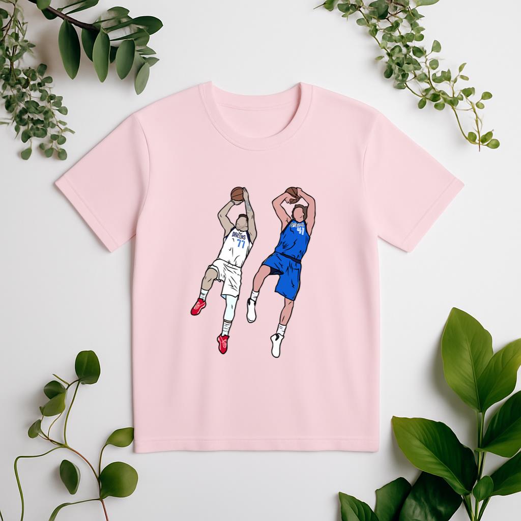 Dirk Nowitzki & Luka Doncic Dallas Fade Away Mavs Fan Unisex T-shirt ...
