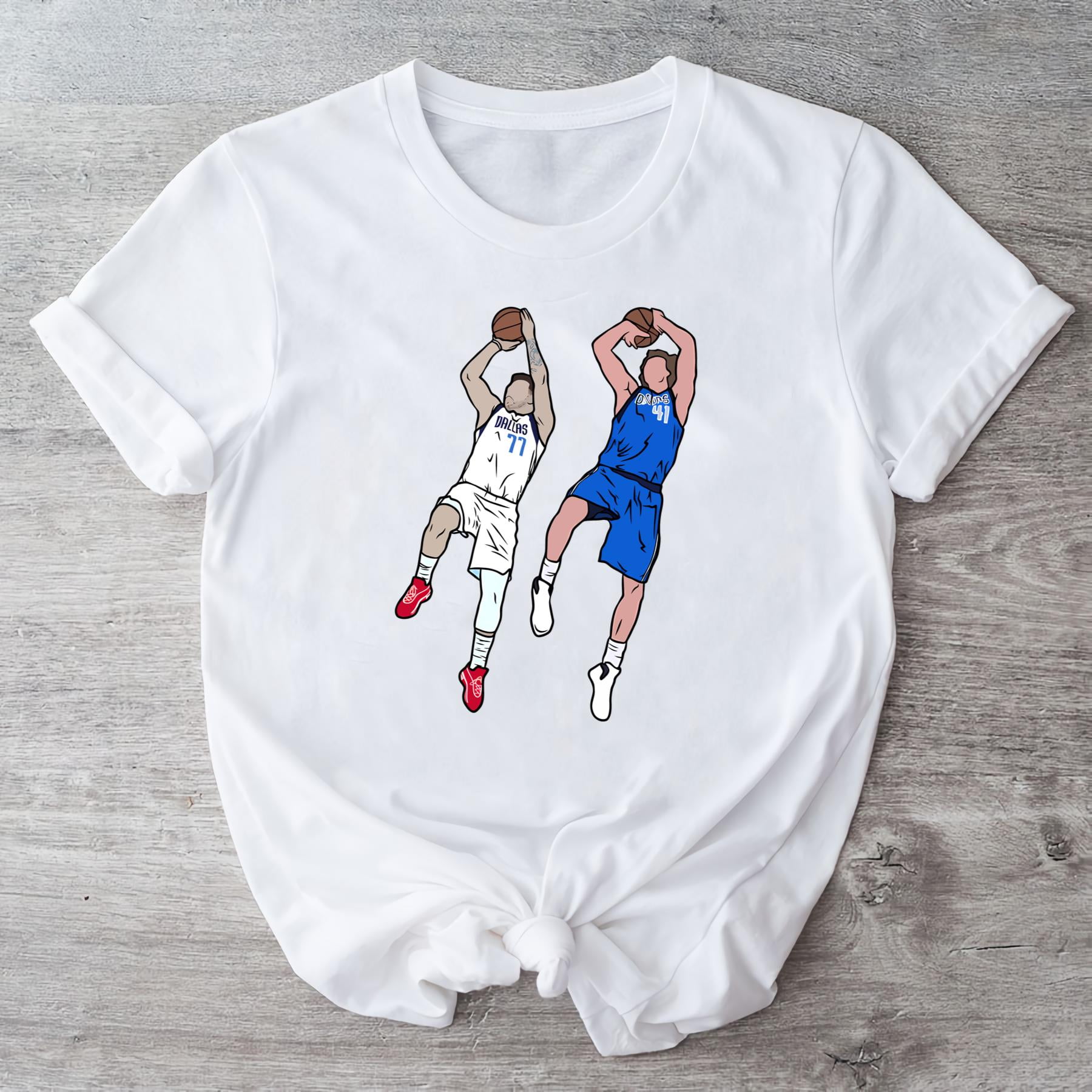 Dirk Nowitzki and Luka Doncic Fade Away T-Shirt-TH40925 - Walmart.com