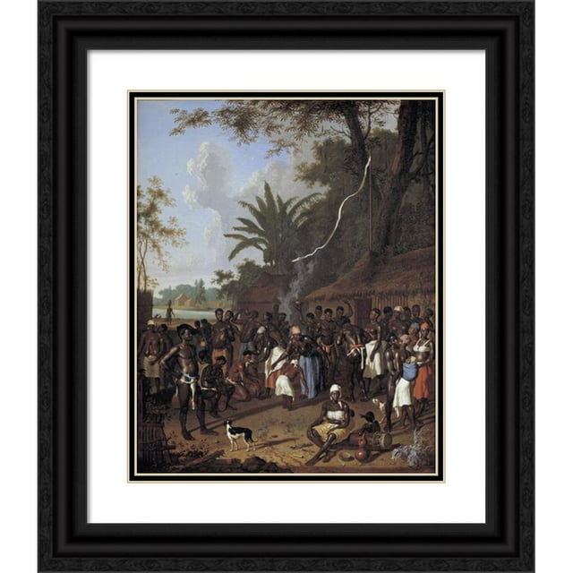 Dirk Valkenburg 12x14 Black Ornate Wood Framed Double Matted Museum Art ...